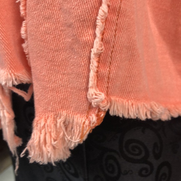 POL | Jackets & Coats | Oh So Loved Denim Jacket In Peach | Poshmark